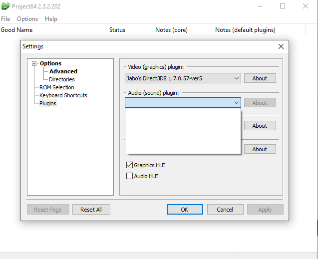 audio plugin not showing up · Issue #1890 · project64/project64 · GitHub