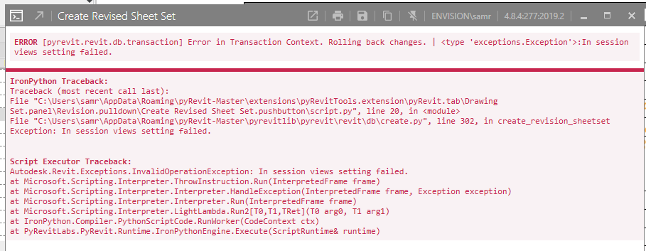 Create Revised Sheet Set from Revision_Error · Issue #1073 · pyrevitlabs/pyRevit · GitHub