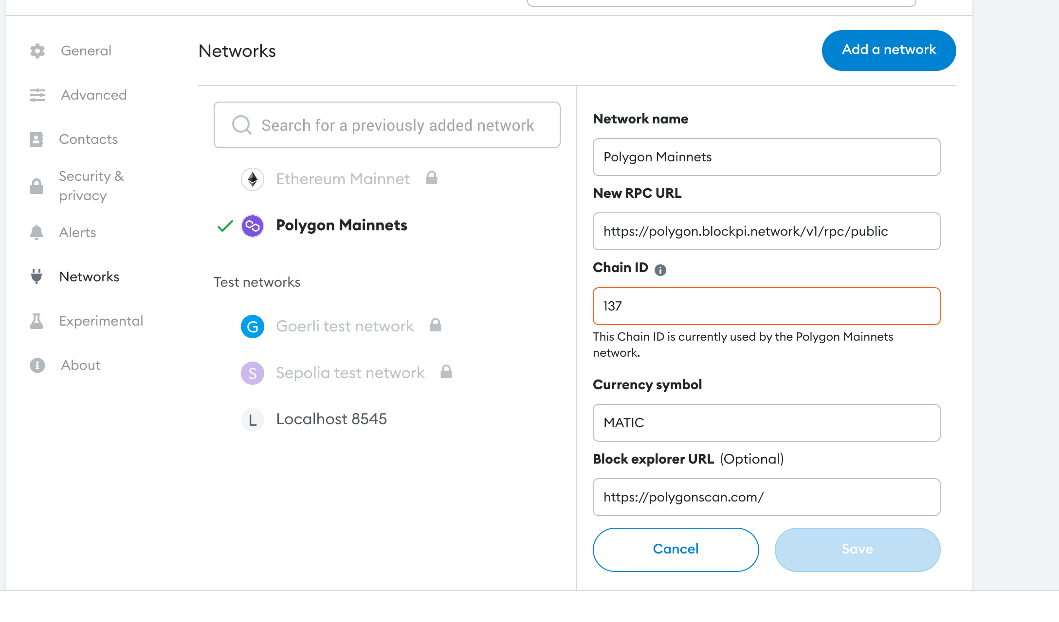 [bug] User Cannot Update The Rpc Url Of An Existing Network · Issue 17399 · Metamask Metamask