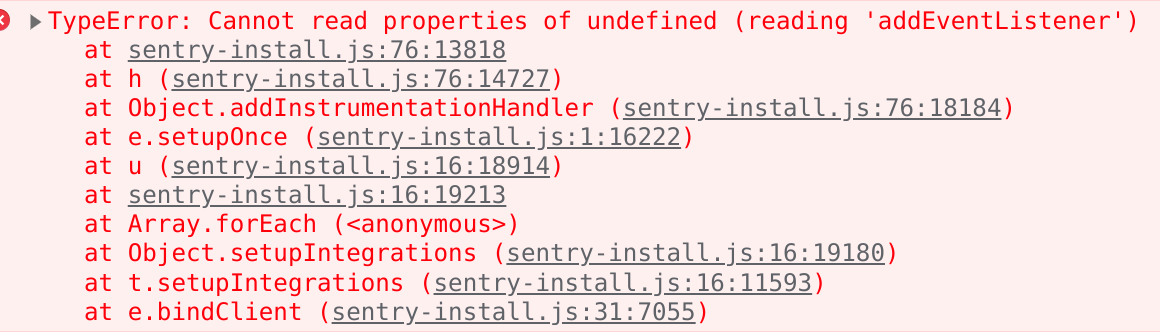 App Doesnt Load In Mv3 Prod Build Due To Typeerror Within Sentry