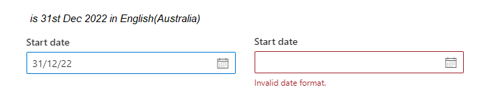 Datepicker text input does not accept locale formats · Issue #21339 · microsoft/fluentui · GitHub