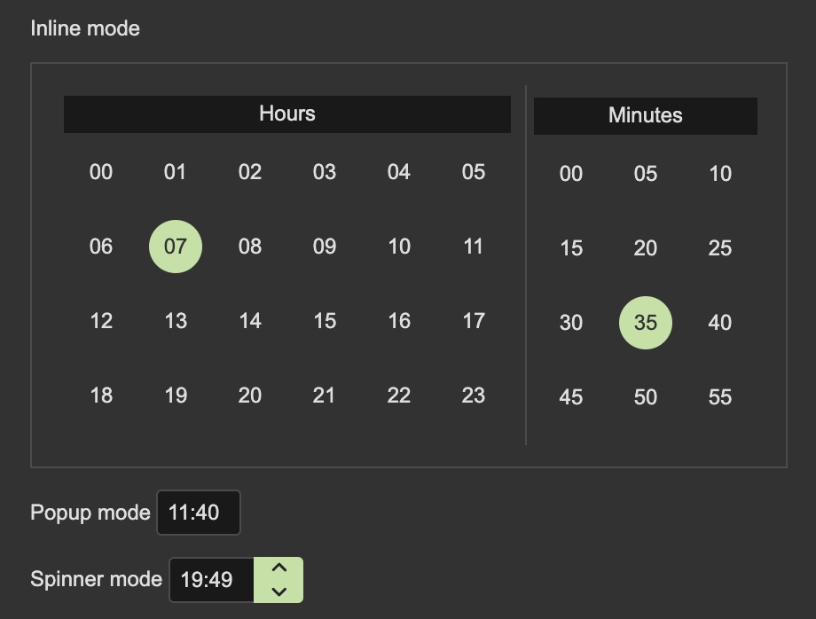 TimePicker: should respect theme colors · Issue #273 · primefaces-extensions/primefaces ...