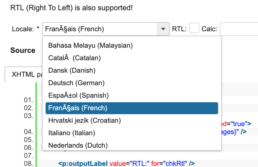 Showcase: calculator locale dropdown has incorrect character encoding · Issue #674 · primefaces ...