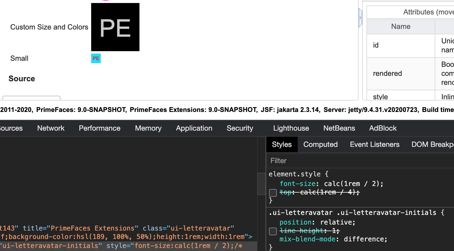 LetterAvatar: not rendered correctly using small height values · Issue #160 · primefaces ...