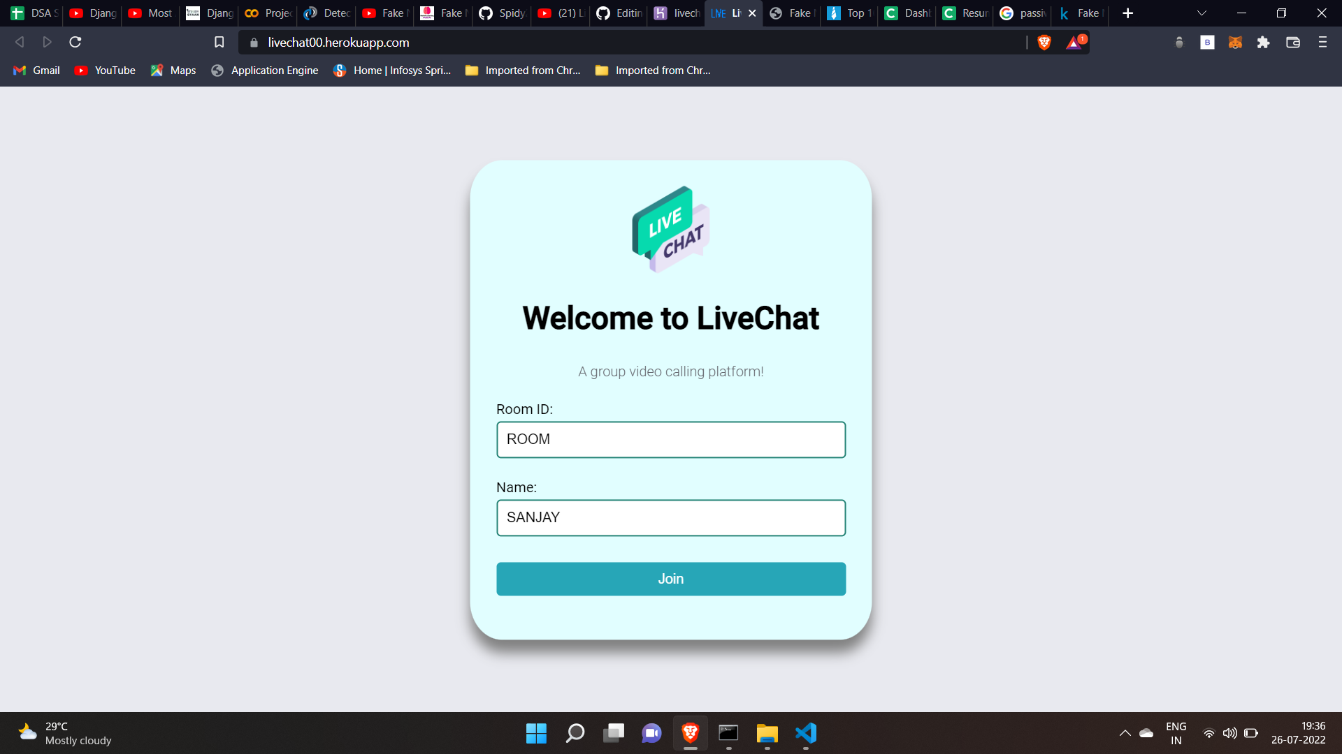 GitHub - sanjay0001/LiveChat