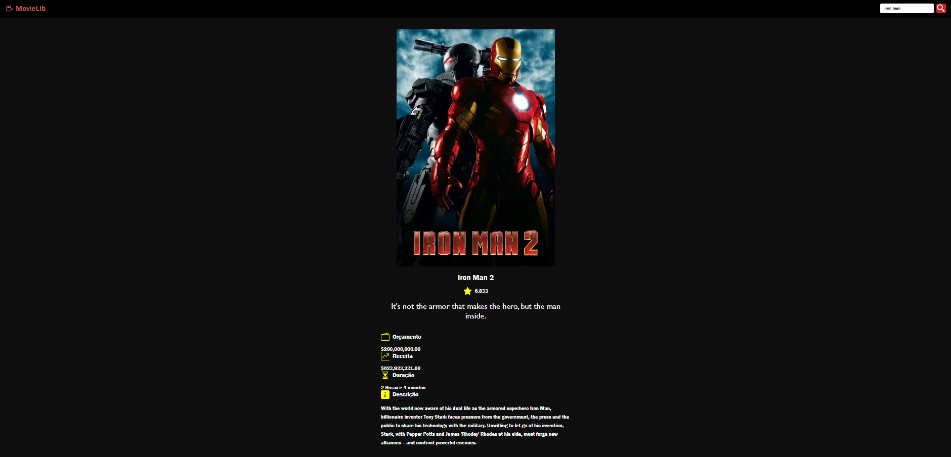 GitHub - gustavo-eng/MovieLib: Projeto de busca e consulta de filmes desenvolvido sob a didática ...
