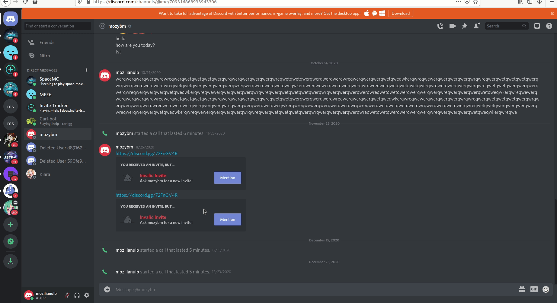 discord.com - Text field is not ready to receive input after switching ...