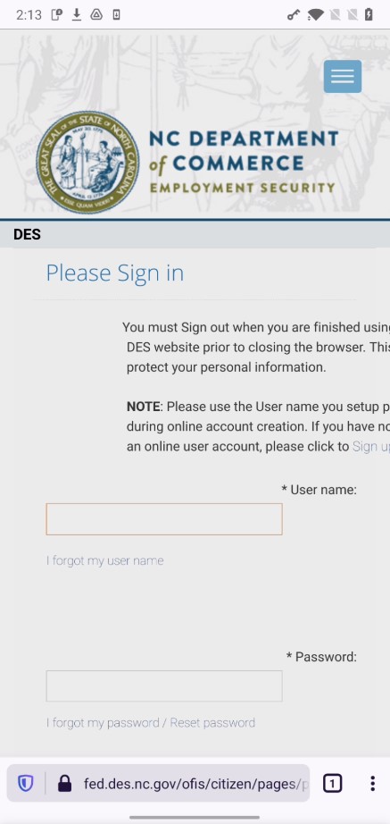 fed.des.nc.gov - site is not usable · Issue #67402 · webcompat/web-bugs ...