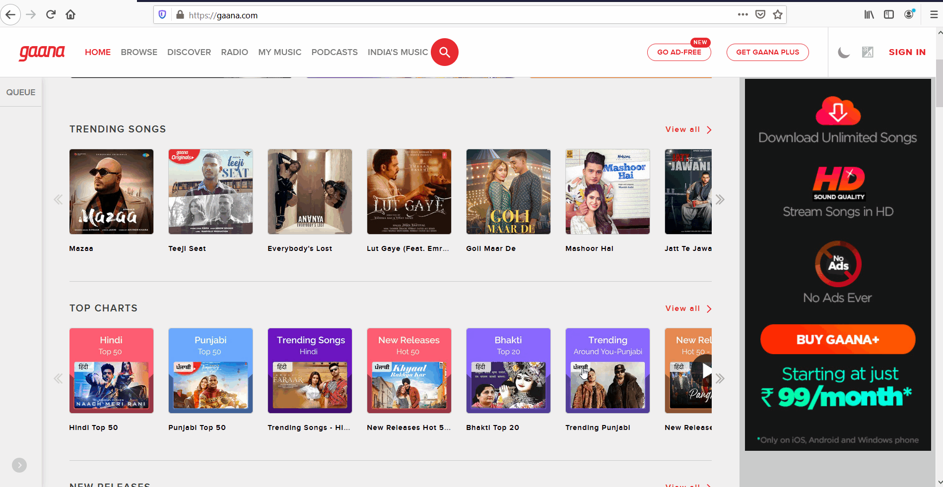 gaana.com - "Scroll right" buttons are not working · Issue #67532 · webcompat/web-bugs · GitHub