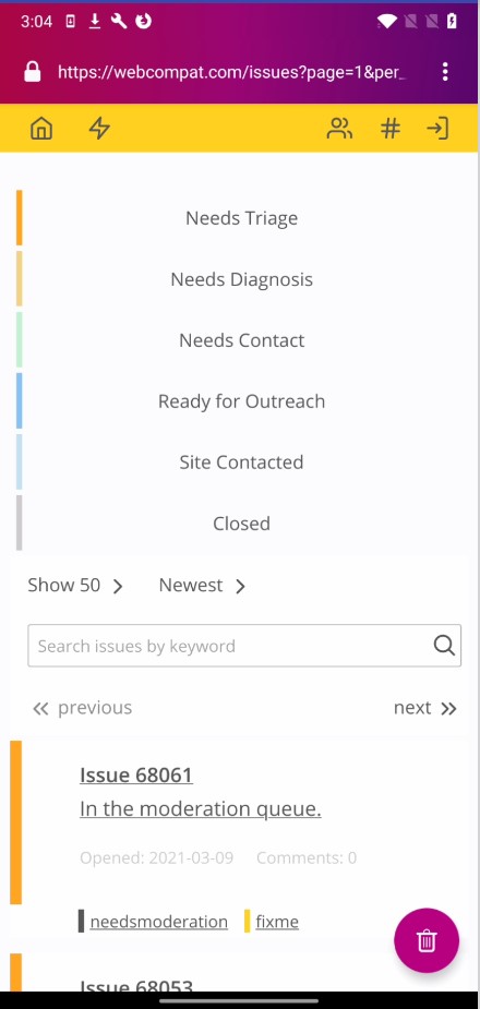 webcompat.com - desktop site instead of mobile site · Issue #68033 ...