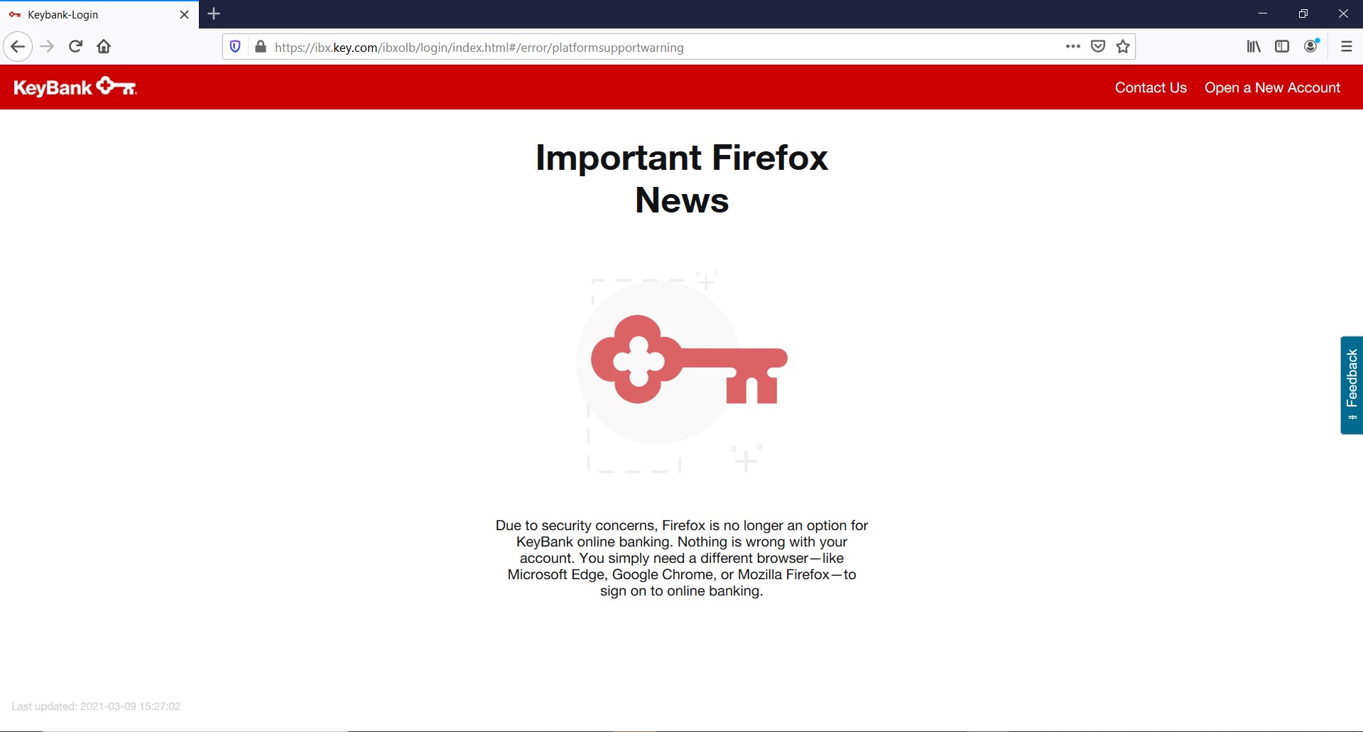 ibx.key.com - Accessing the page triggers a "Browser unsupported" warning message · Issue #68422 ...
