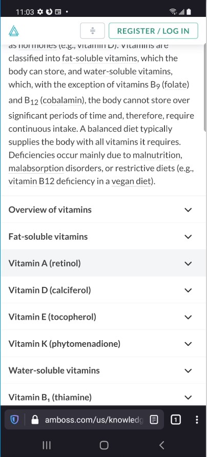 www.amboss.com - Drop-down menu for Vitamins info does not work · Issue ...