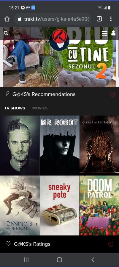 trakt.tv - Items from different sections of the page are missaligned ...
