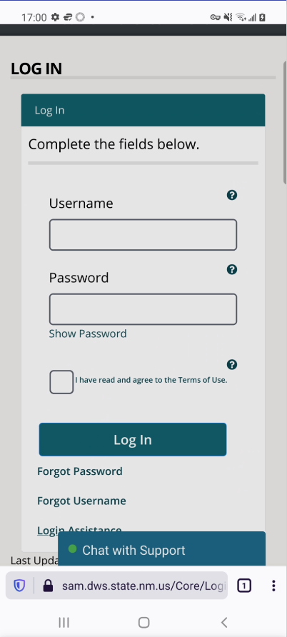 sam.dws.state.nm.us - desktop site instead of mobile site · Issue ...