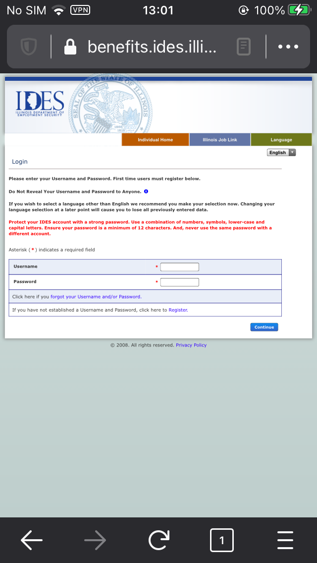 benefits.ides.illinois.gov - see bug description · Issue #73016 ...