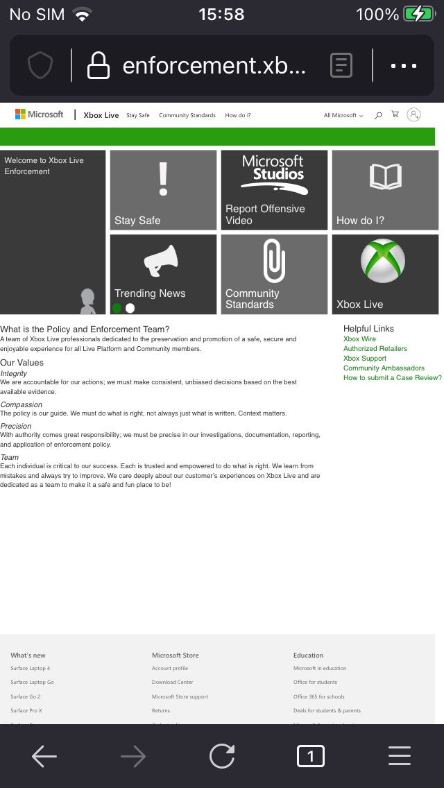 enforcement.xbox.com - design is broken · Issue #75471 · webcompat/web-bugs · GitHub