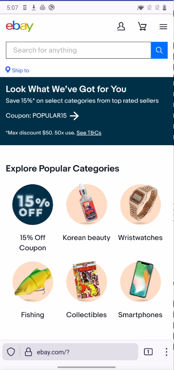 ebay.com - The search button is not correctly placed on Ebay · Issue ...