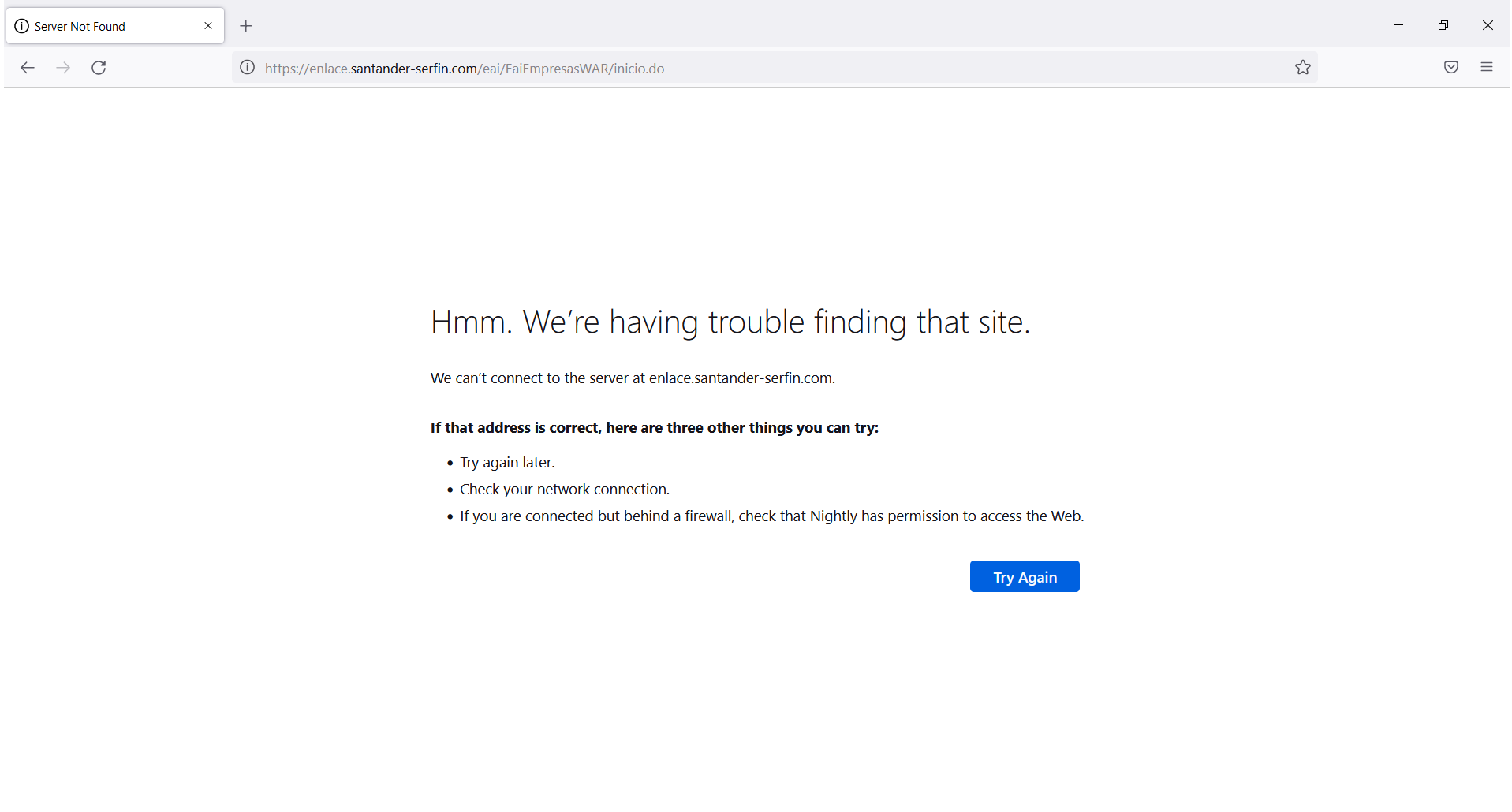 enlace.santander-serfin.com - Page does not load · Issue #26863 · webcompat/web-bugs · GitHub