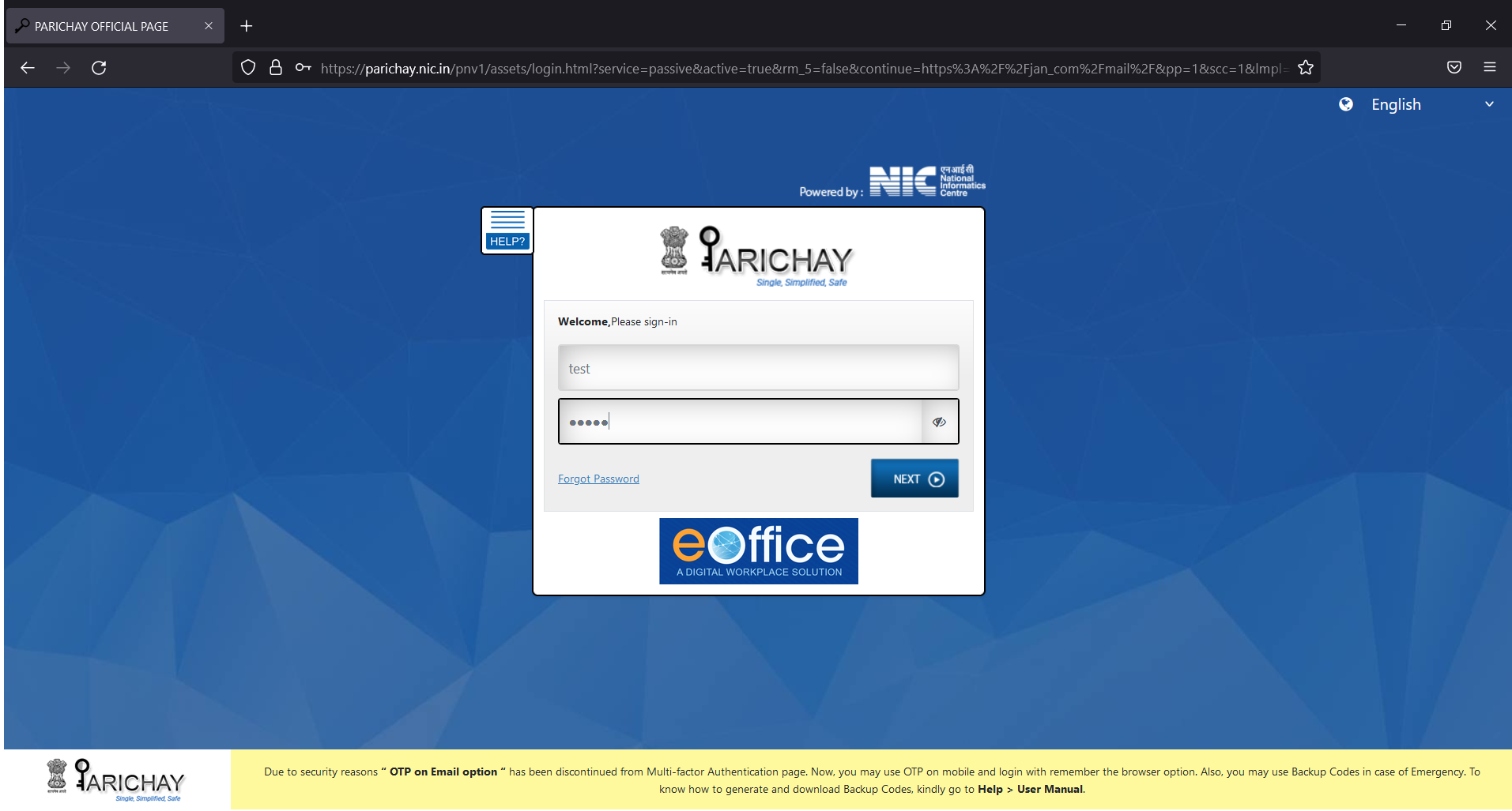 parichay.nic.in - site is not usable · Issue #80621 · webcompat/web ...