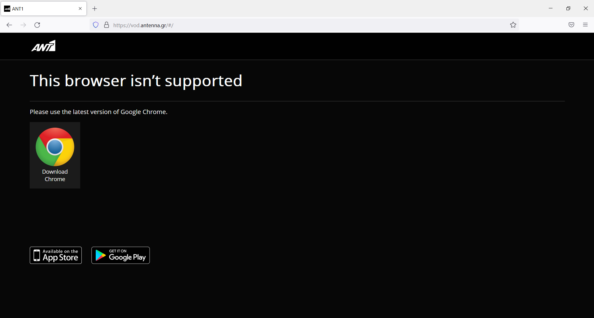 vod.antenna.gr - Firefox is an unsupported browser · Issue #87735 · webcompat/web-bugs · GitHub