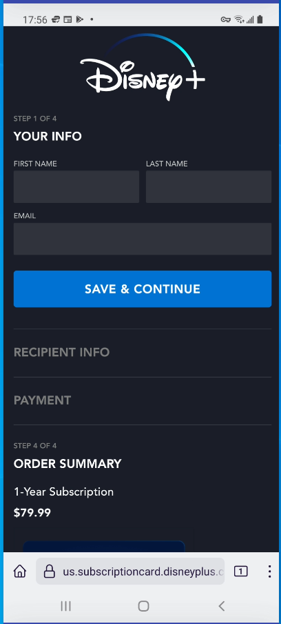 us.subscriptioncard.disneyplus.com - site is not usable · Issue #97349 · webcompat/web-bugs · GitHub