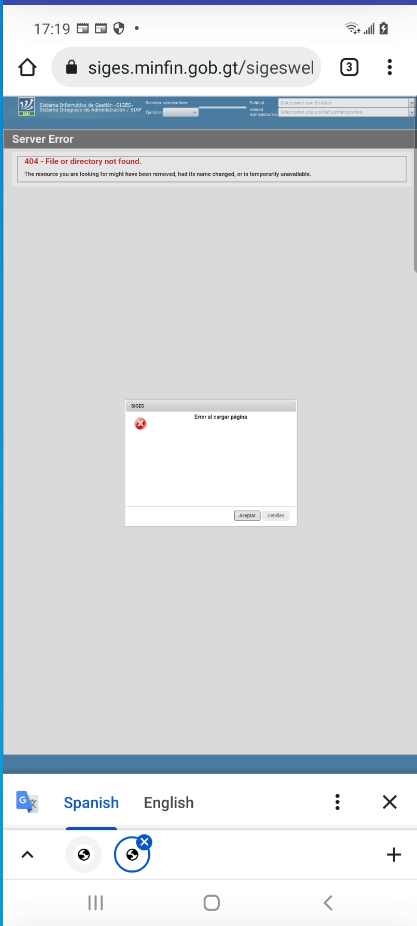 siges.minfin.gob.gt - desktop site instead of mobile site · Issue #98849 · webcompat/web-bugs ...
