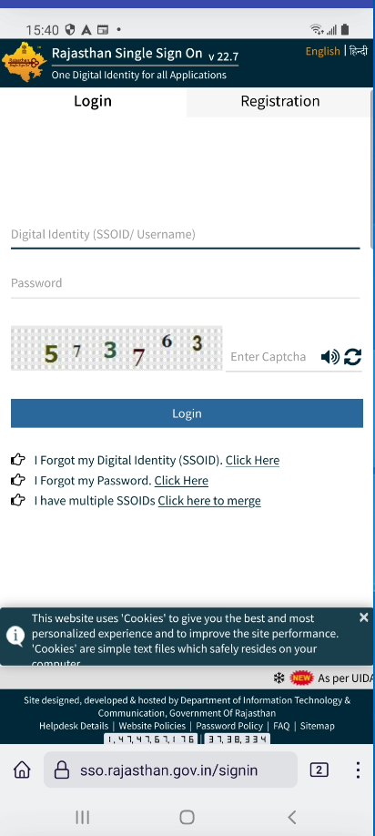 sso.rajasthan.gov.in - see bug description · Issue #99537 · webcompat/web-bugs · GitHub