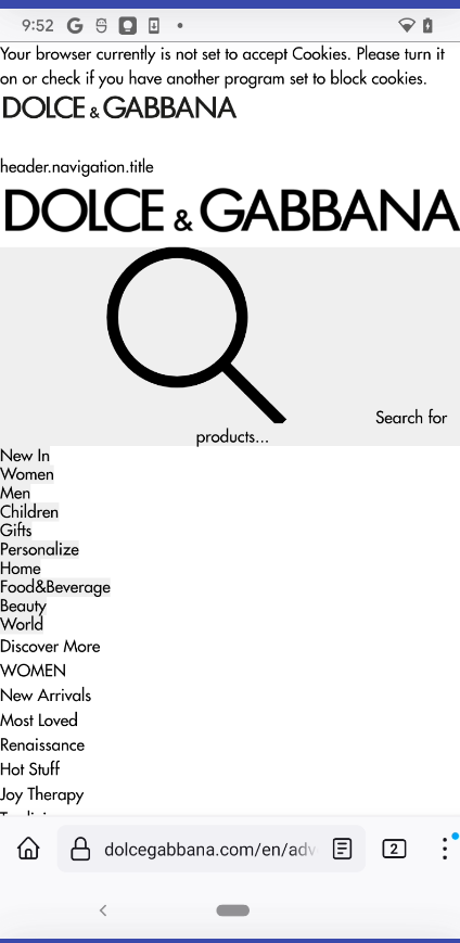 www.dolcegabbana.com - The page is broken due to CSS issues · Issue #99993 · webcompat/web-bugs ...