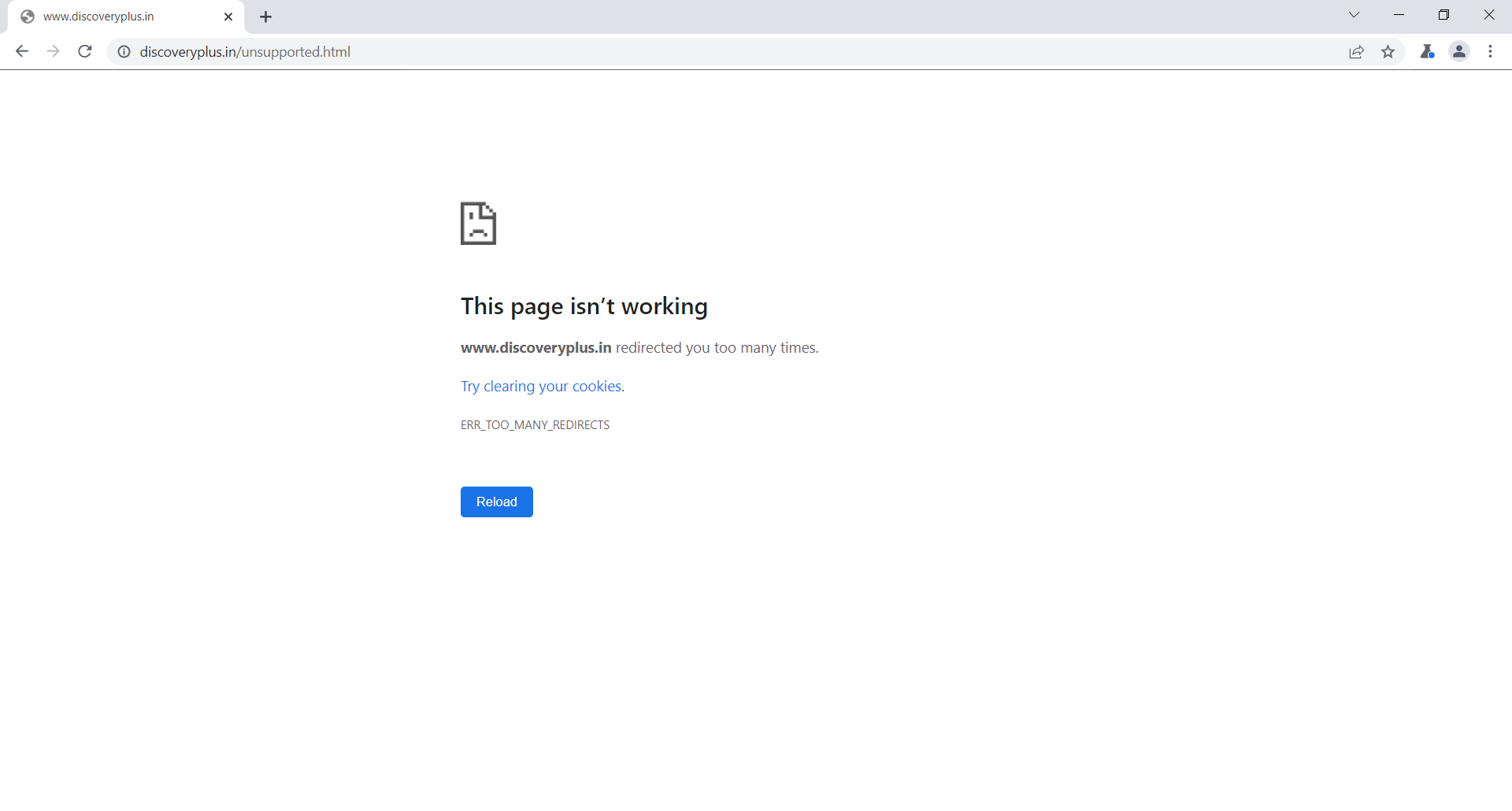 www.discoveryplus.in - The page does not load using Firefox 100 · Issue #100389 · webcompat/web ...