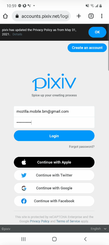 accounts.pixiv.net - site is not usable · Issue #101269 · webcompat/web-bugs · GitHub