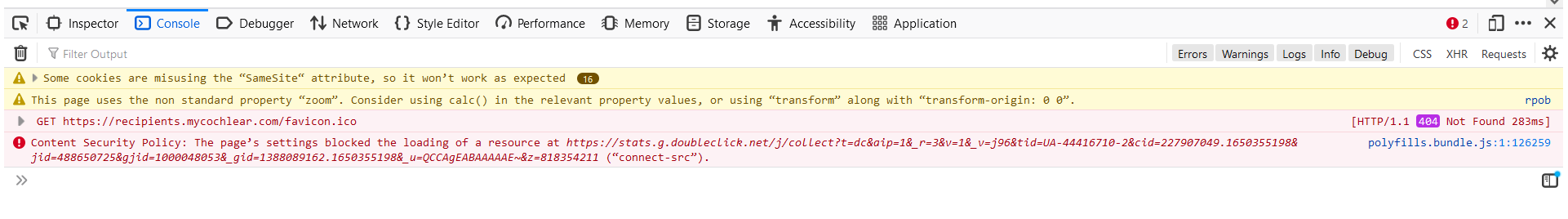 recipients.mycochlear.com - "Register" page does not load · Issue #102850 · webcompat/web-bugs ...