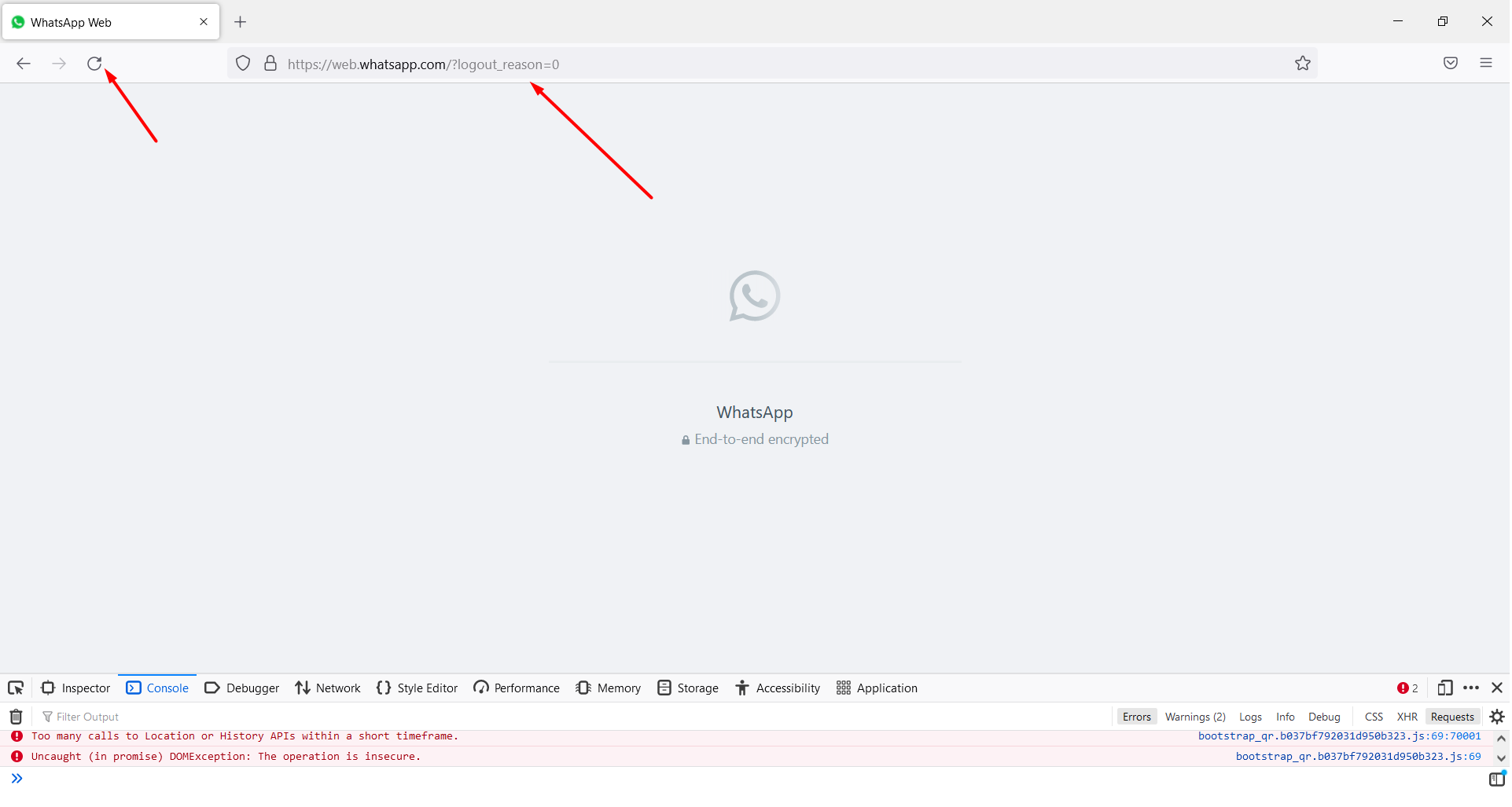 web.whatsapp.com - The page is stuck in a loading loop · Issue #103224 ...