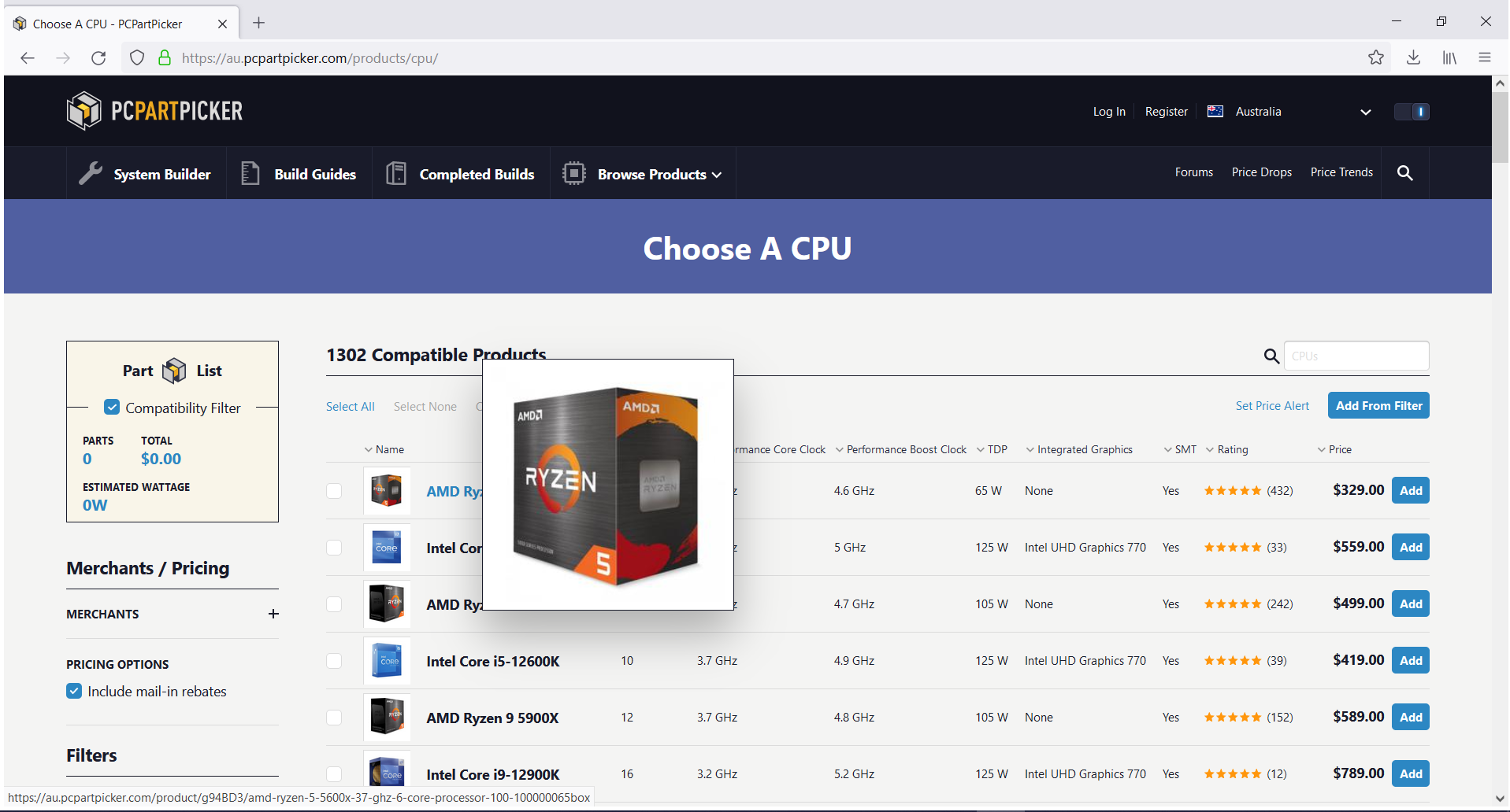 au.pcpartpicker.com - site is not usable · Issue #103590 · webcompat ...