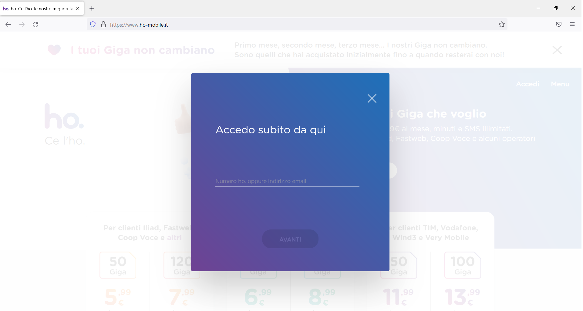 ho-mobile.it - site is not usable · Issue #103660 · webcompat/web-bugs · GitHub