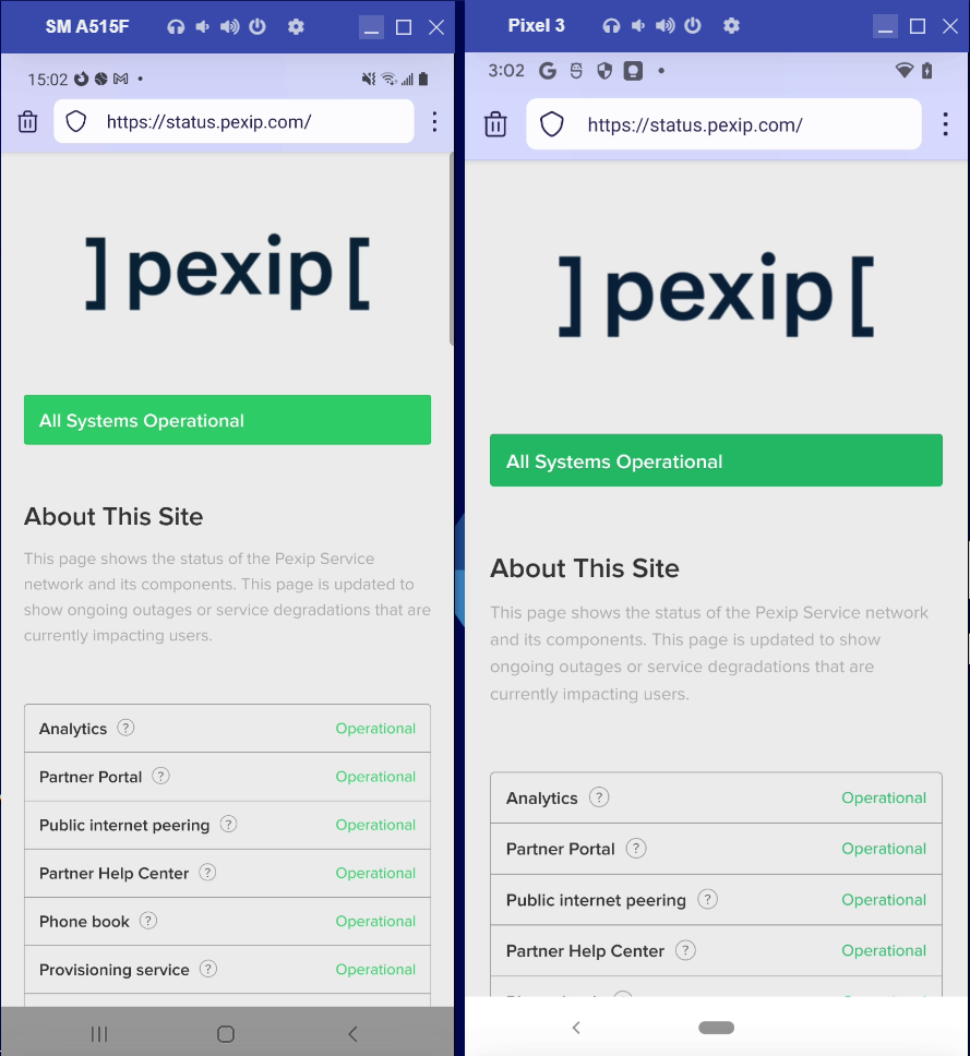 status.pexip.com - design is broken · Issue #104826 · webcompat/web-bugs · GitHub