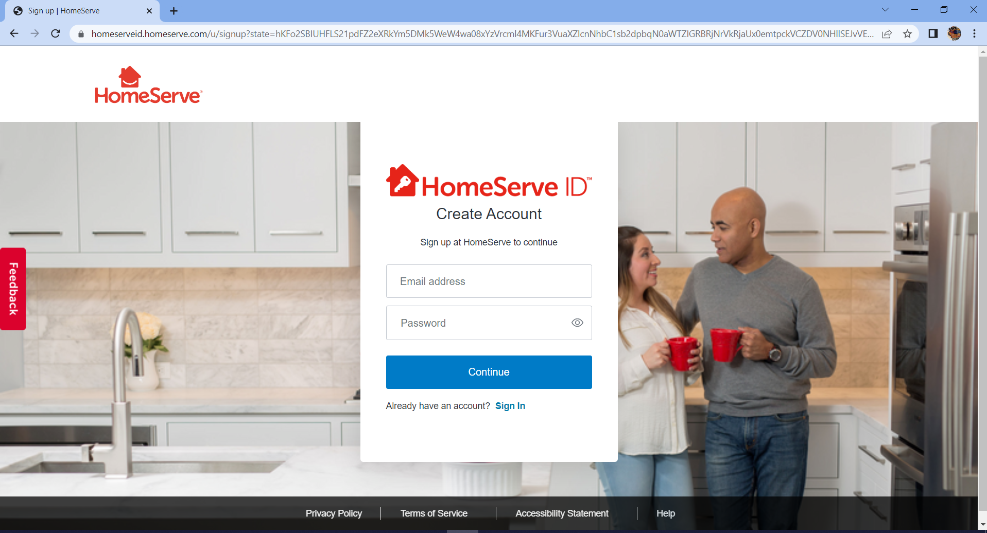 www.homeserve.com - Register form is unavailable · Issue #104883 ...