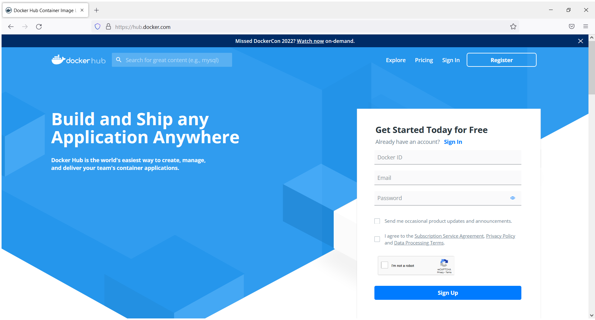 hub.docker.com - see bug description · Issue #105399 · webcompat/web-bugs · GitHub