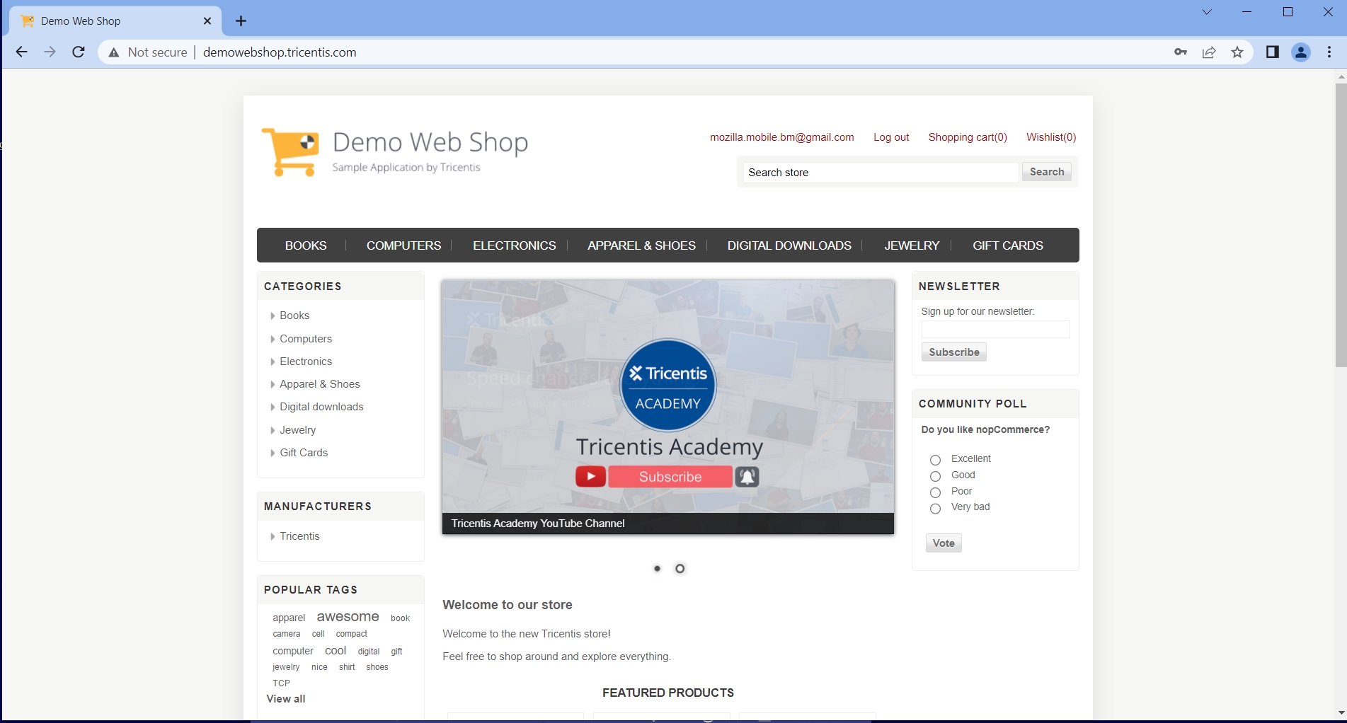 demowebshop.tricentis.com - site is not usable · Issue #108035 · webcompat/web-bugs · GitHub