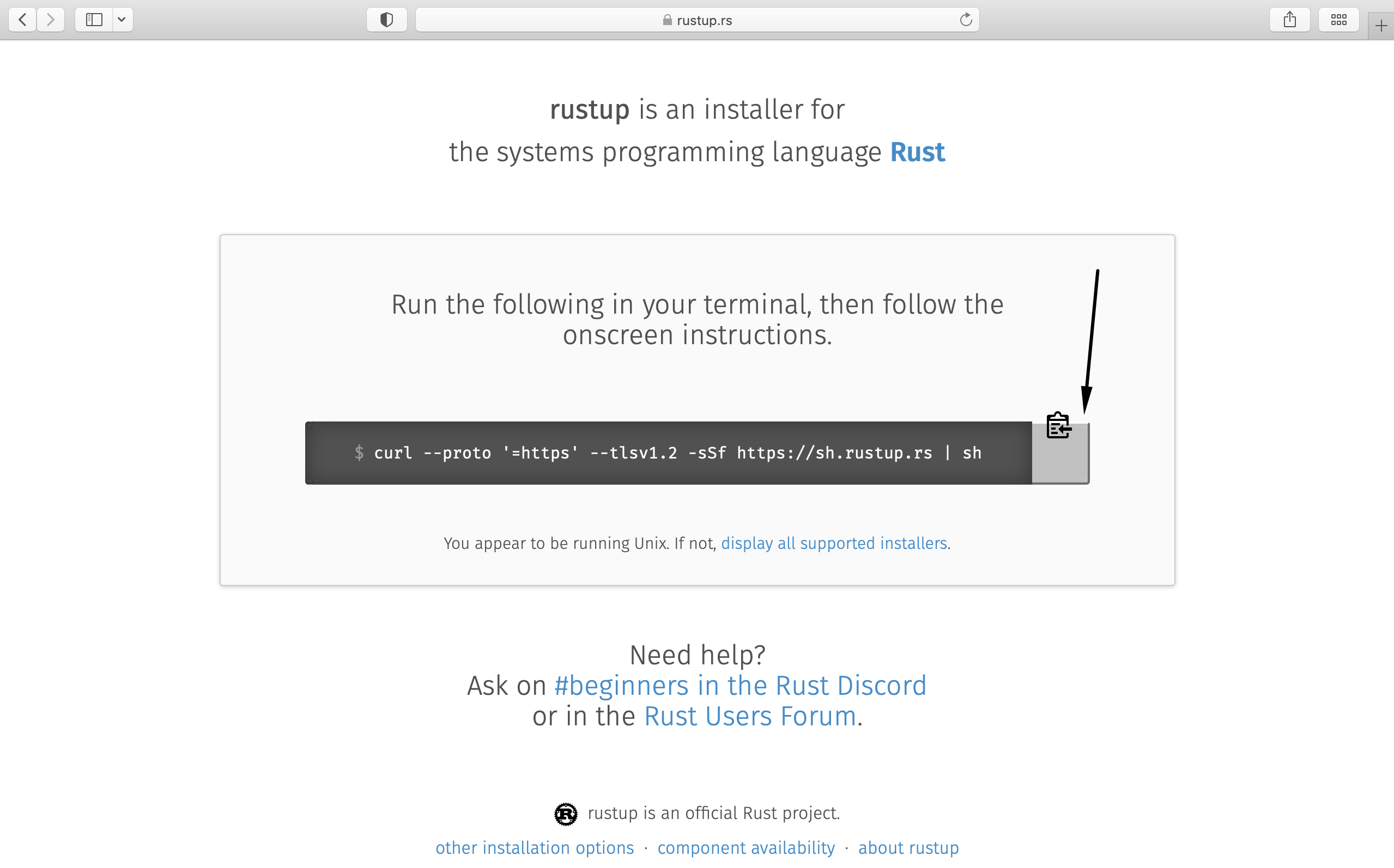 rustup.rs - design is broken · Issue #112417 · webcompat/web-bugs · GitHub