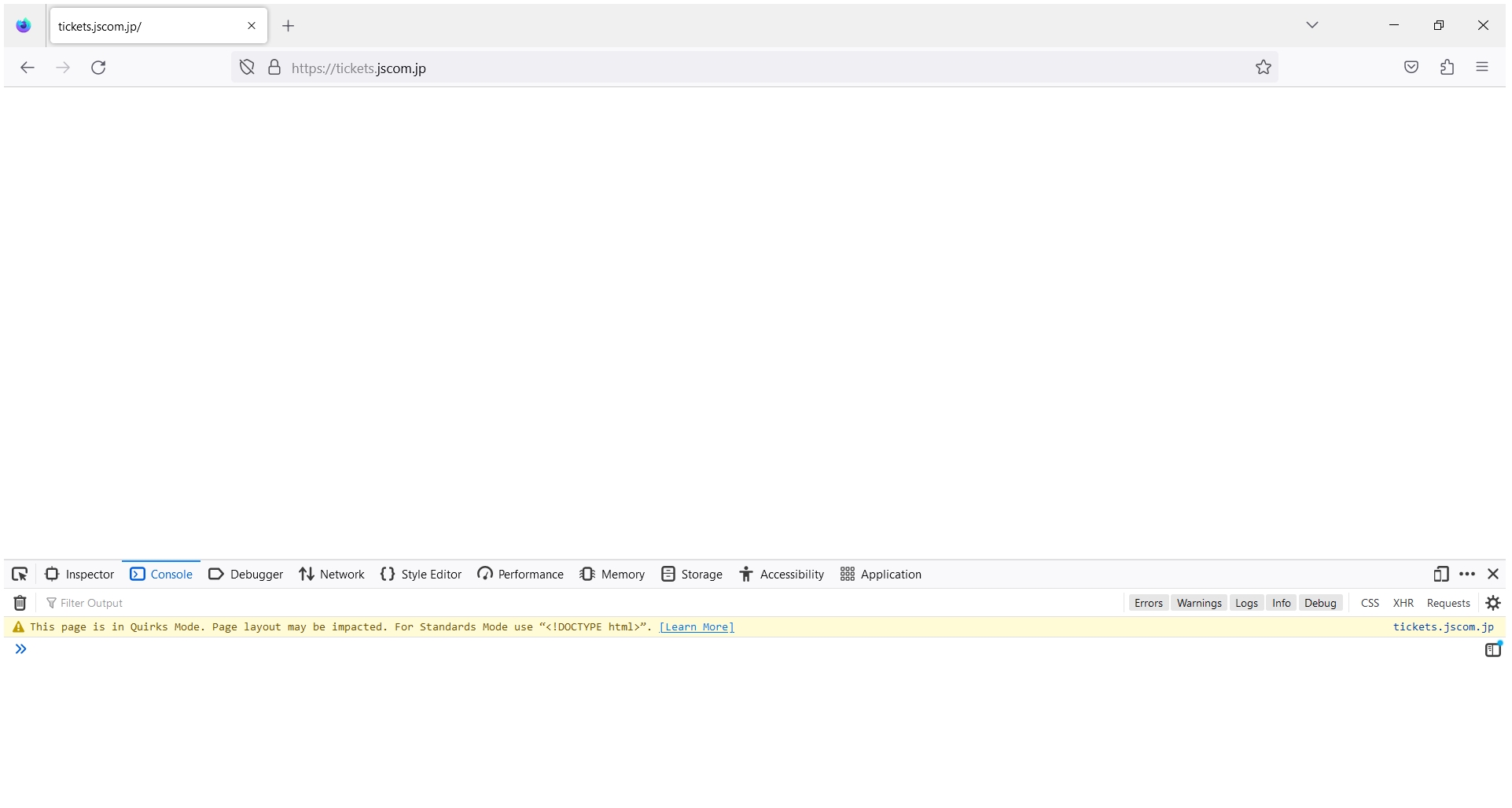 tickets.jscom.jp - Page does not load · Issue #113266 · webcompat/web-bugs · GitHub