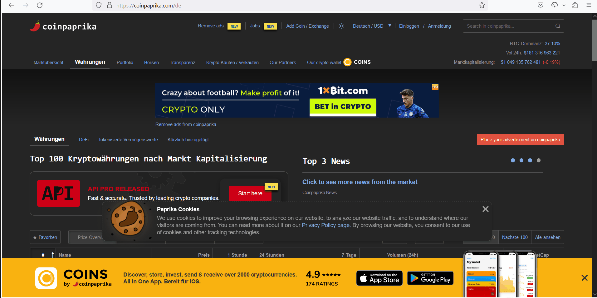 coinpaprika.com - Enabling "Night Mode" option from the page does not accept any input · Issue ...