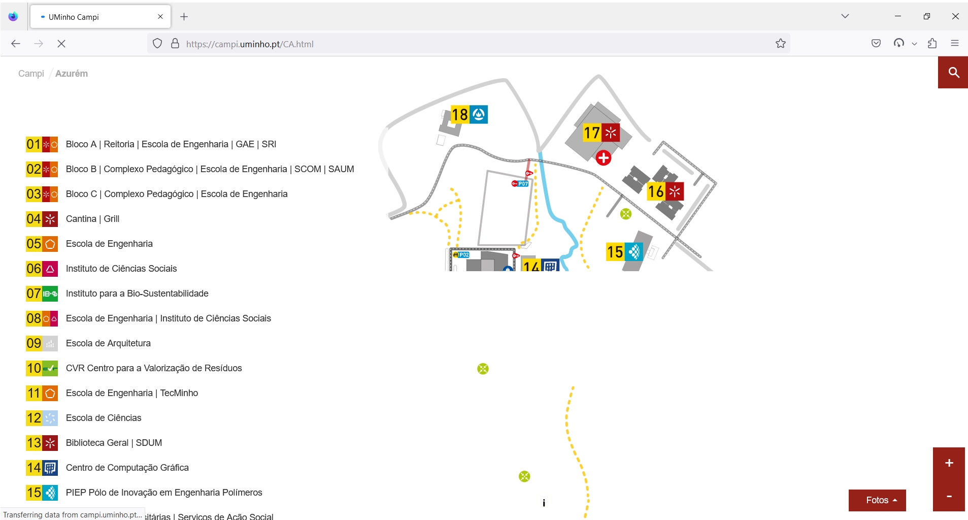 campi.uminho.pt - Browser become unresponsive when viewing the page ...