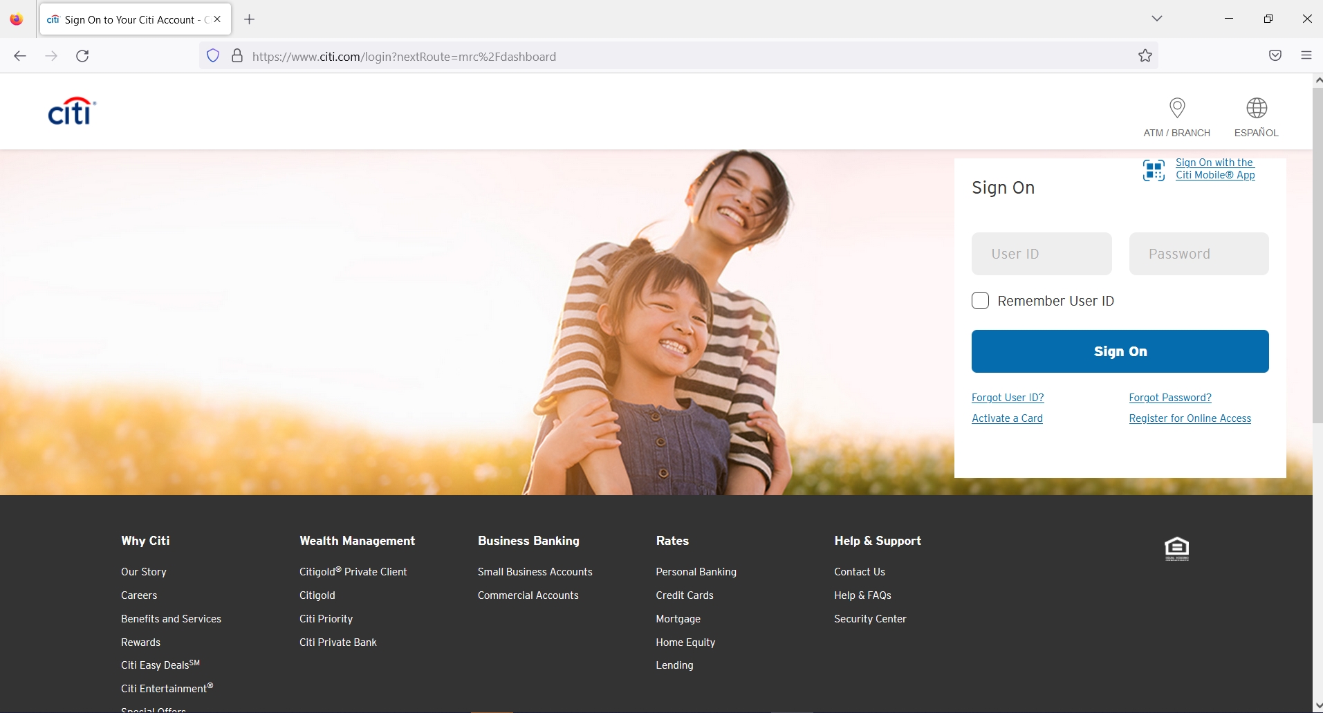online.citi.com - see bug description · Issue #115901 · webcompat/web-bugs · GitHub