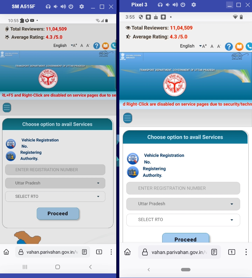 vahan.parivahan.gov.in - desktop site instead of mobile site · Issue #116090 · webcompat/web ...