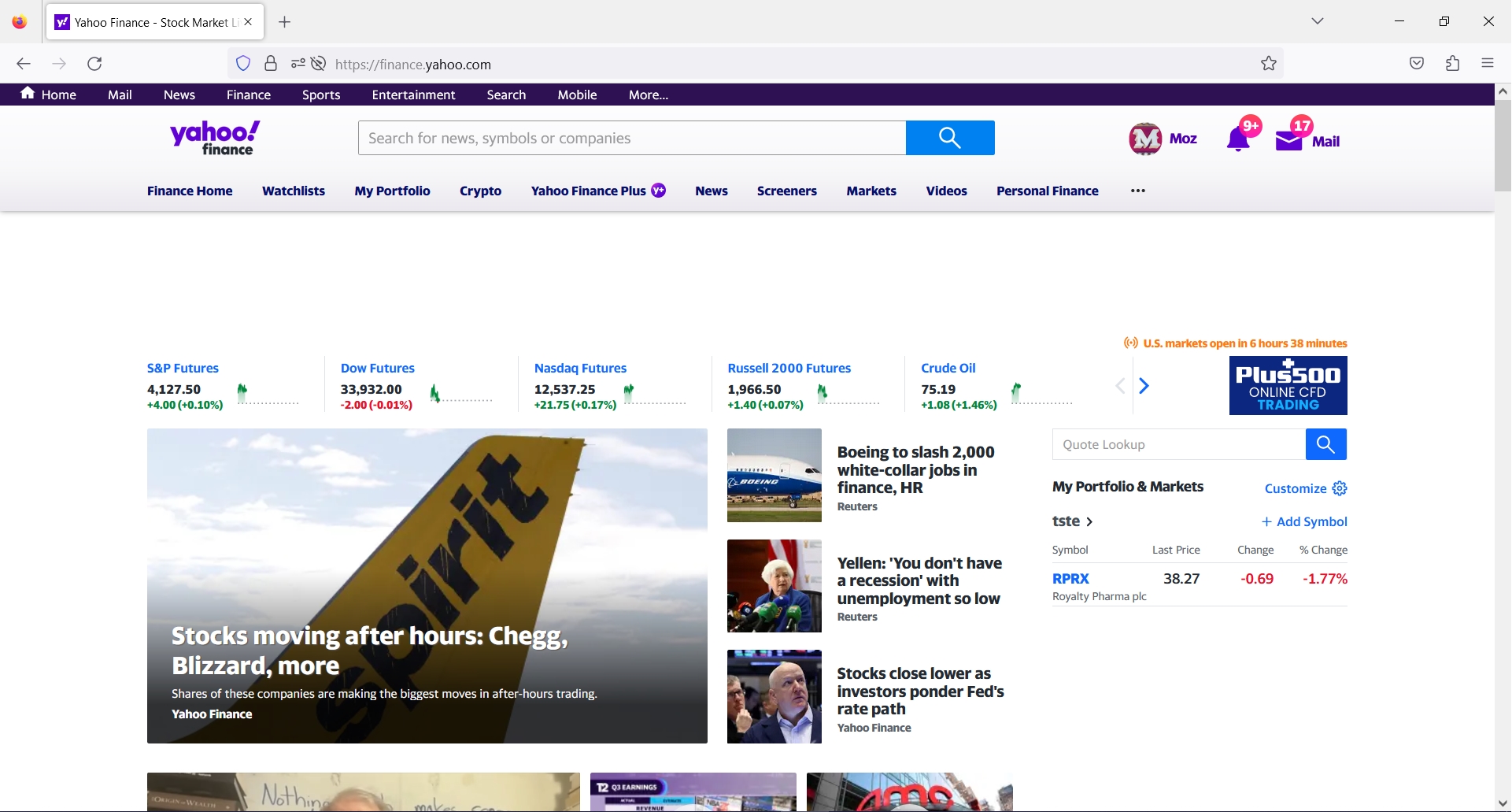 finance.yahoo.com - site is not usable · Issue #117940 · webcompat/web-bugs · GitHub