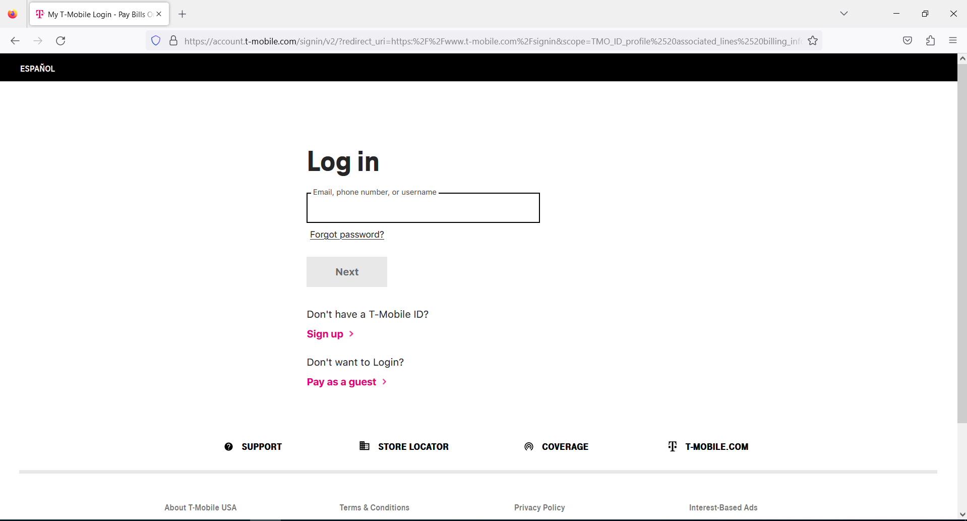 account.t-mobile.com - see bug description · Issue #118169 · webcompat/web-bugs · GitHub