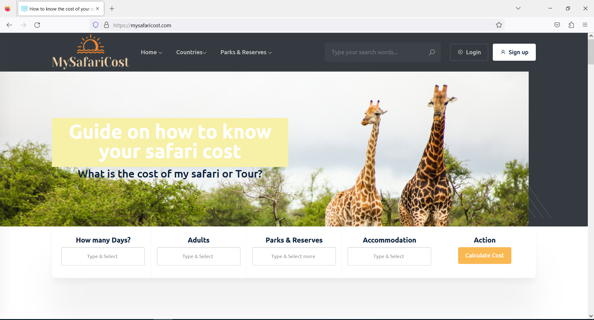mysafaricost.com - desktop site instead of mobile site · Issue #119033 · webcompat/web-bugs · GitHub