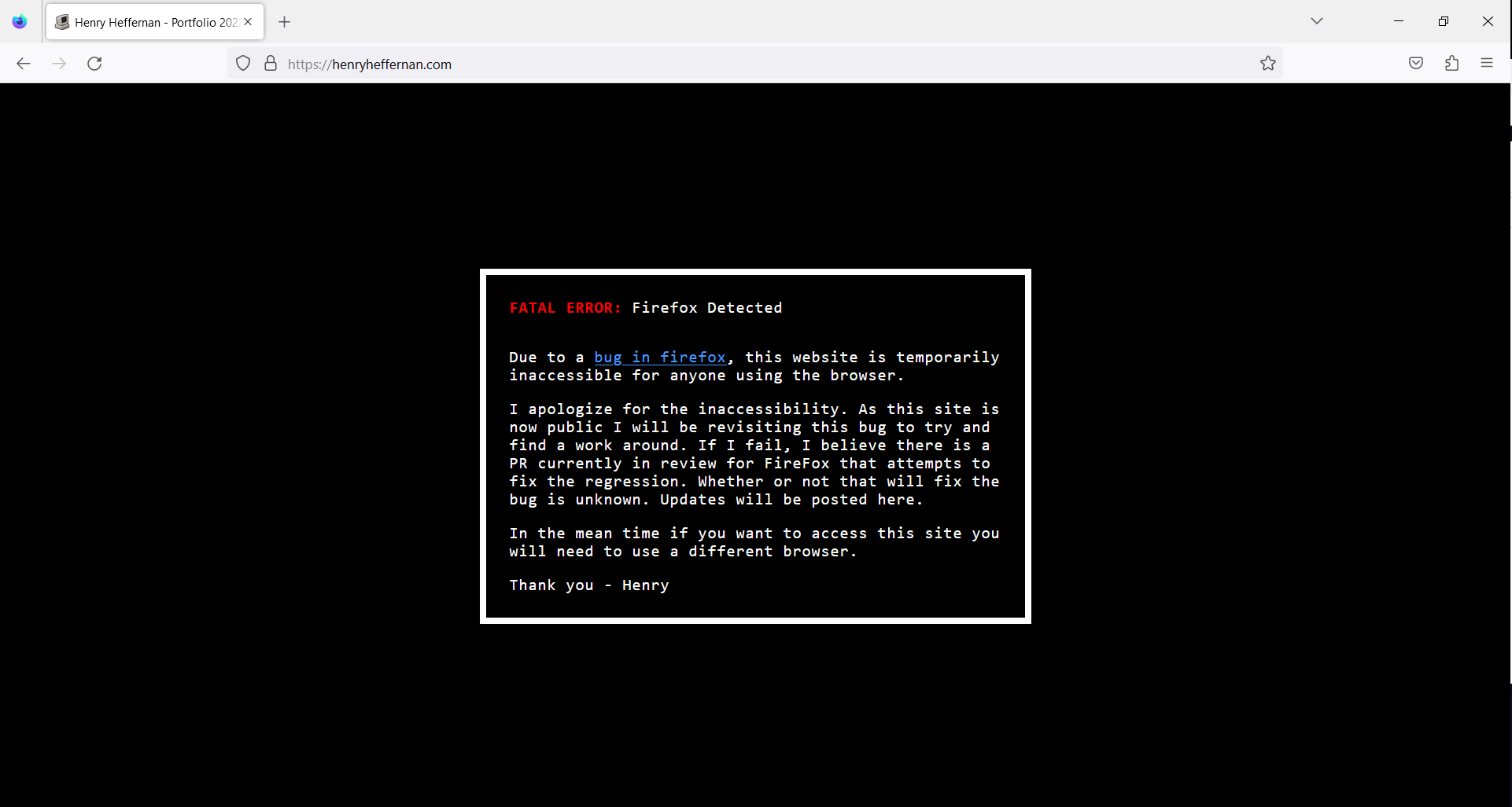 Firefox Is An Unsupported Browser · Issue 119227 · Webcompatweb Bugs · Github
