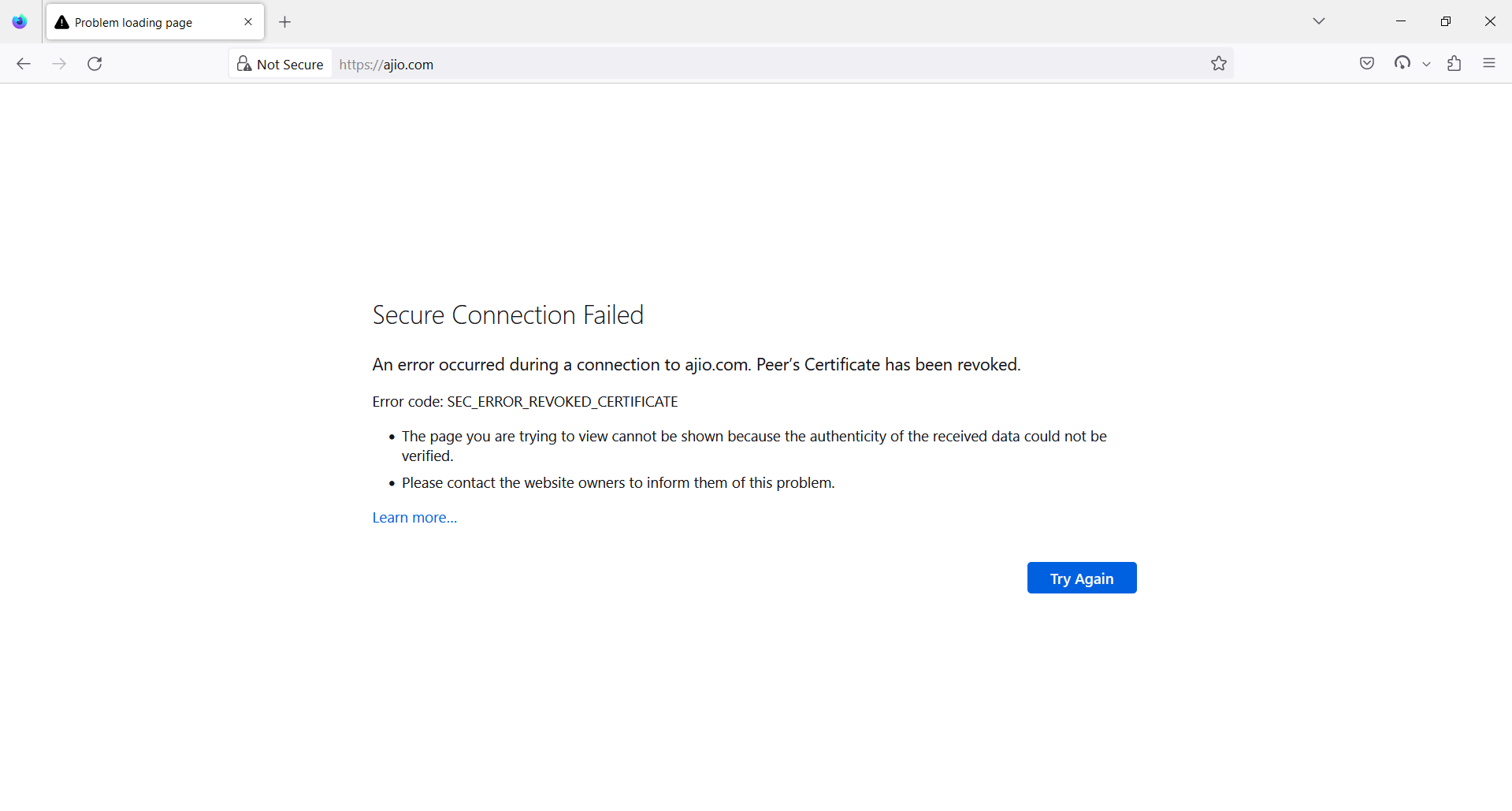 ajio.com - Page does not load · Issue #120222 · webcompat/web-bugs · GitHub