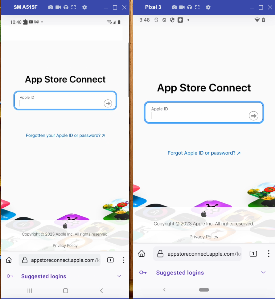 appstoreconnect.apple.com - desktop site instead of mobile site · Issue #120263 · webcompat/web ...
